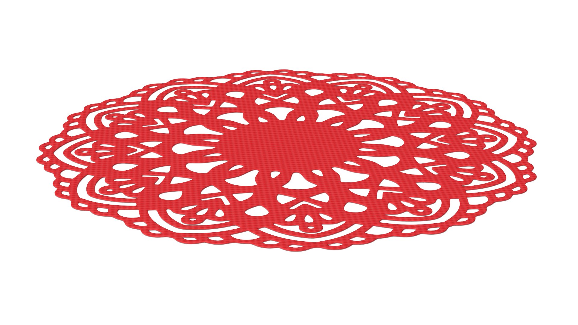 Round Paper Lace Doily Red 3D - TurboSquid 2035732