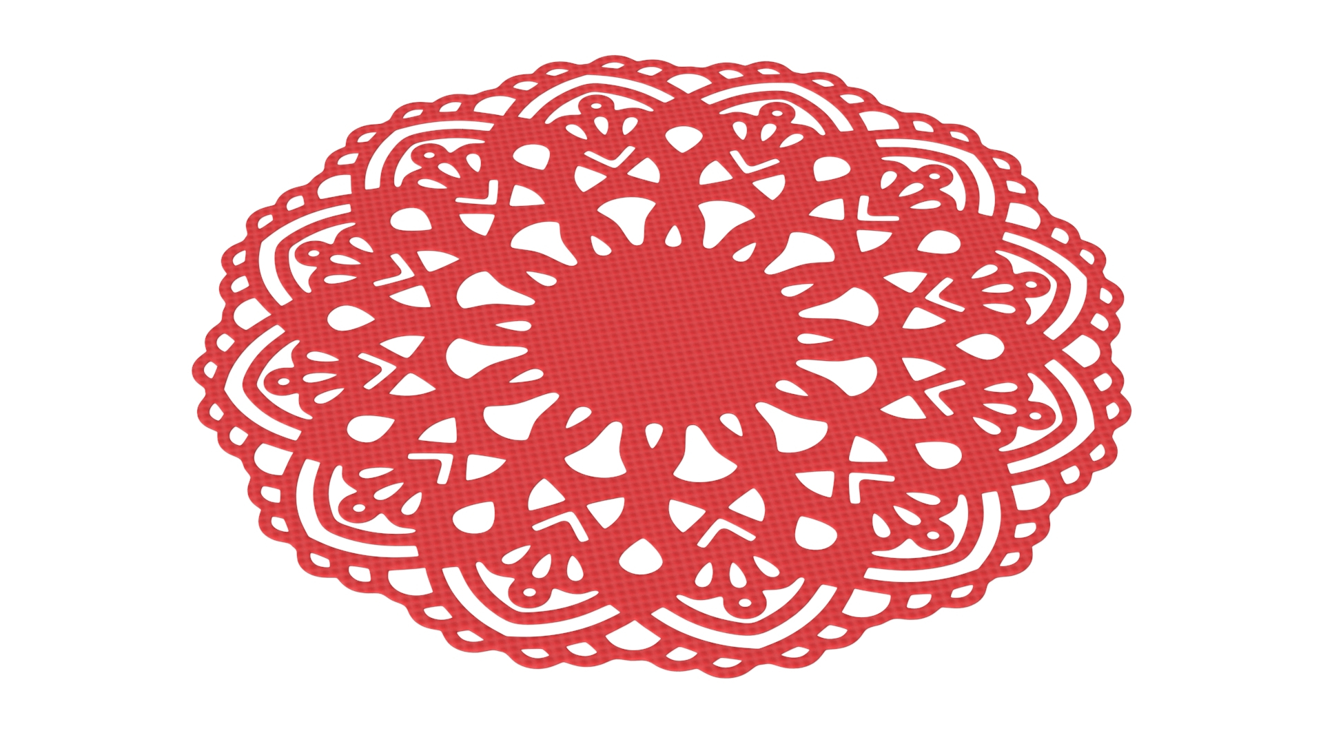 Round Paper Lace Doily Red 3D - TurboSquid 2035732
