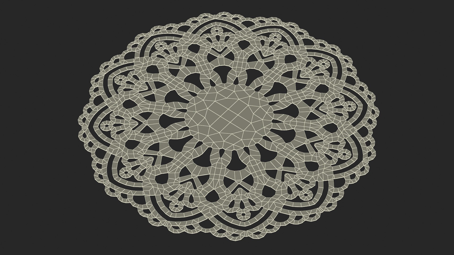 Round Paper Lace Doily Red 3D - TurboSquid 2035732