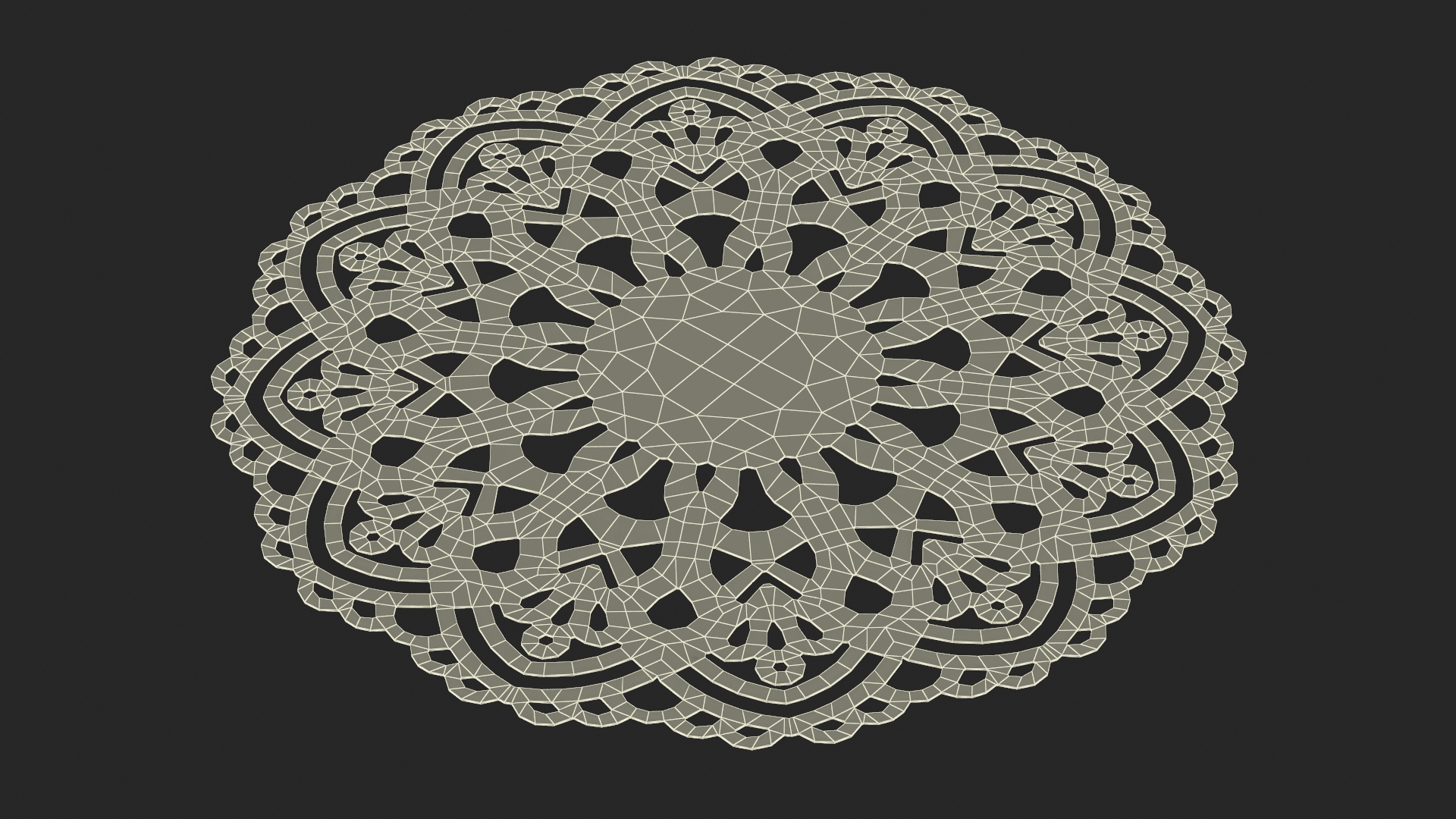 Round Paper Lace Doily Red 3D - TurboSquid 2035732
