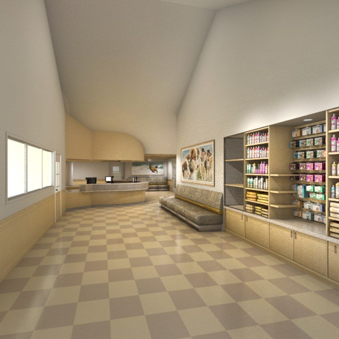 Lobby Animal Hospital 3d Model