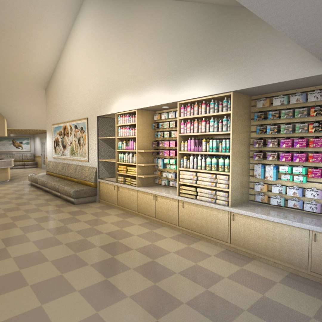 Lobby Animal Hospital 3d Model