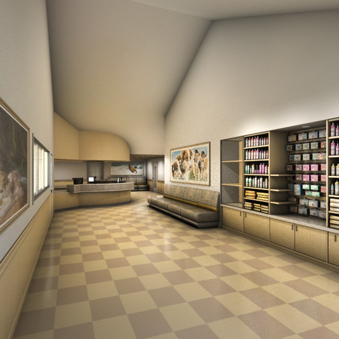 Lobby Animal Hospital 3d Model