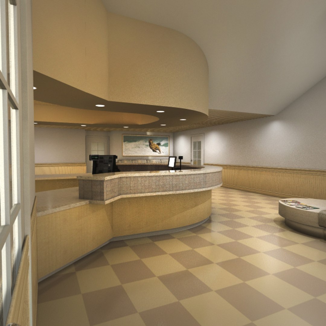 Lobby Animal Hospital 3d Model