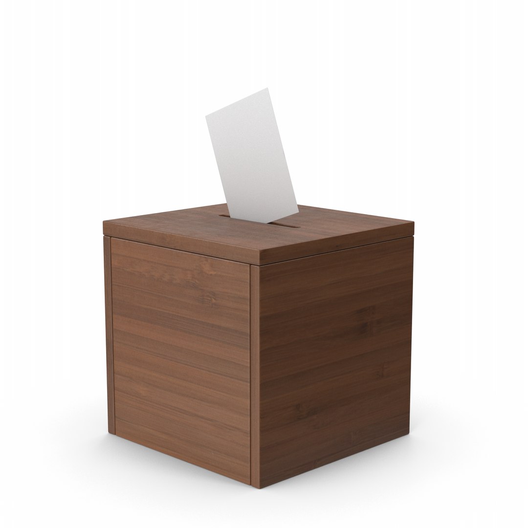 3D Ballot Box Dark Wood model - TurboSquid 2175925