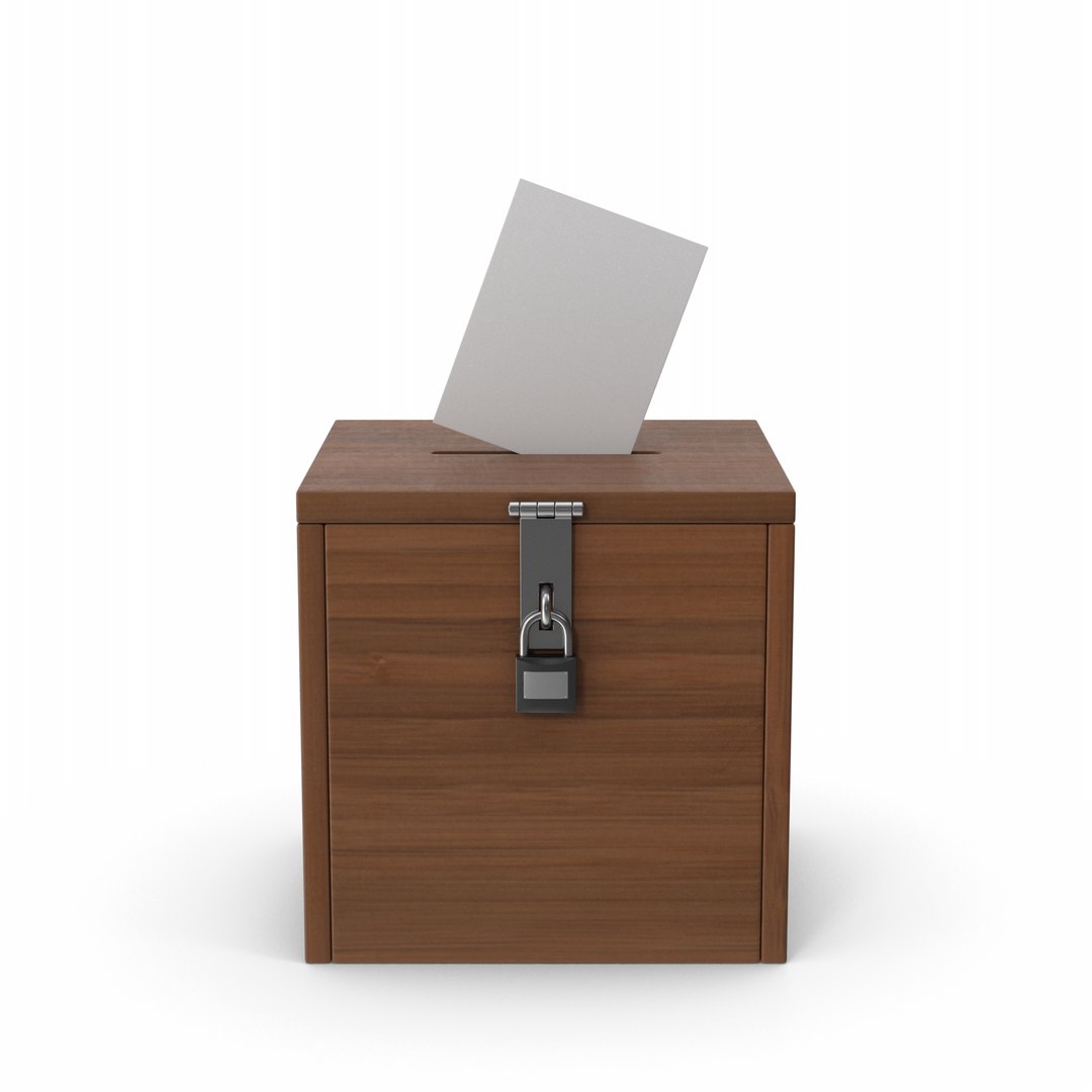 3D Ballot Box Dark Wood model - TurboSquid 2175925