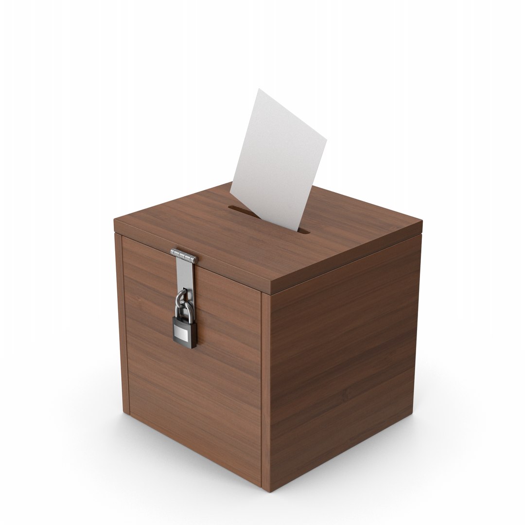 3D Ballot Box Dark Wood model - TurboSquid 2175925