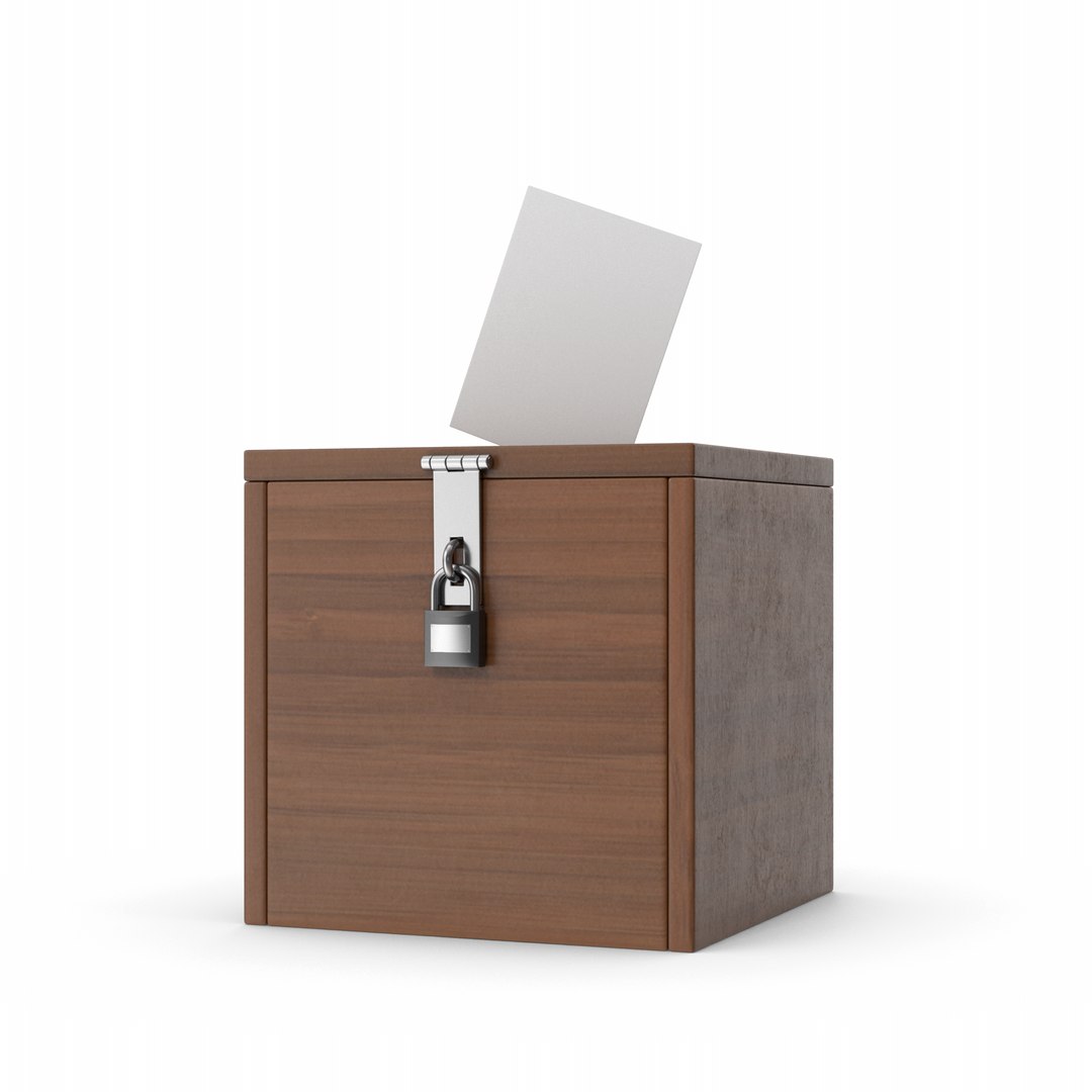 3D Ballot Box Dark Wood model - TurboSquid 2175925