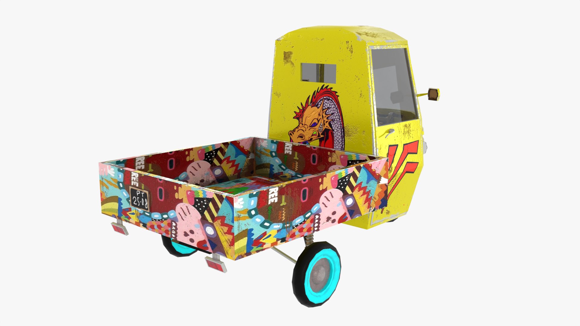 3D 3 Wheel Motorcycle Dragon Model - TurboSquid 1846494