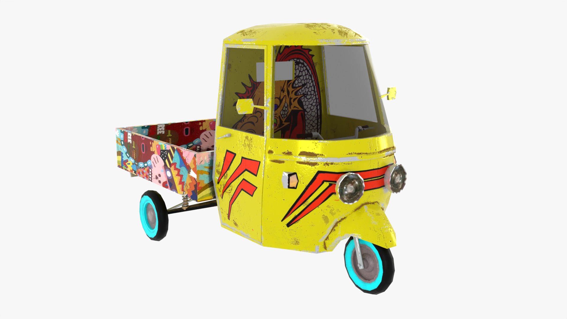 3D 3 Wheel Motorcycle Dragon Model - TurboSquid 1846494
