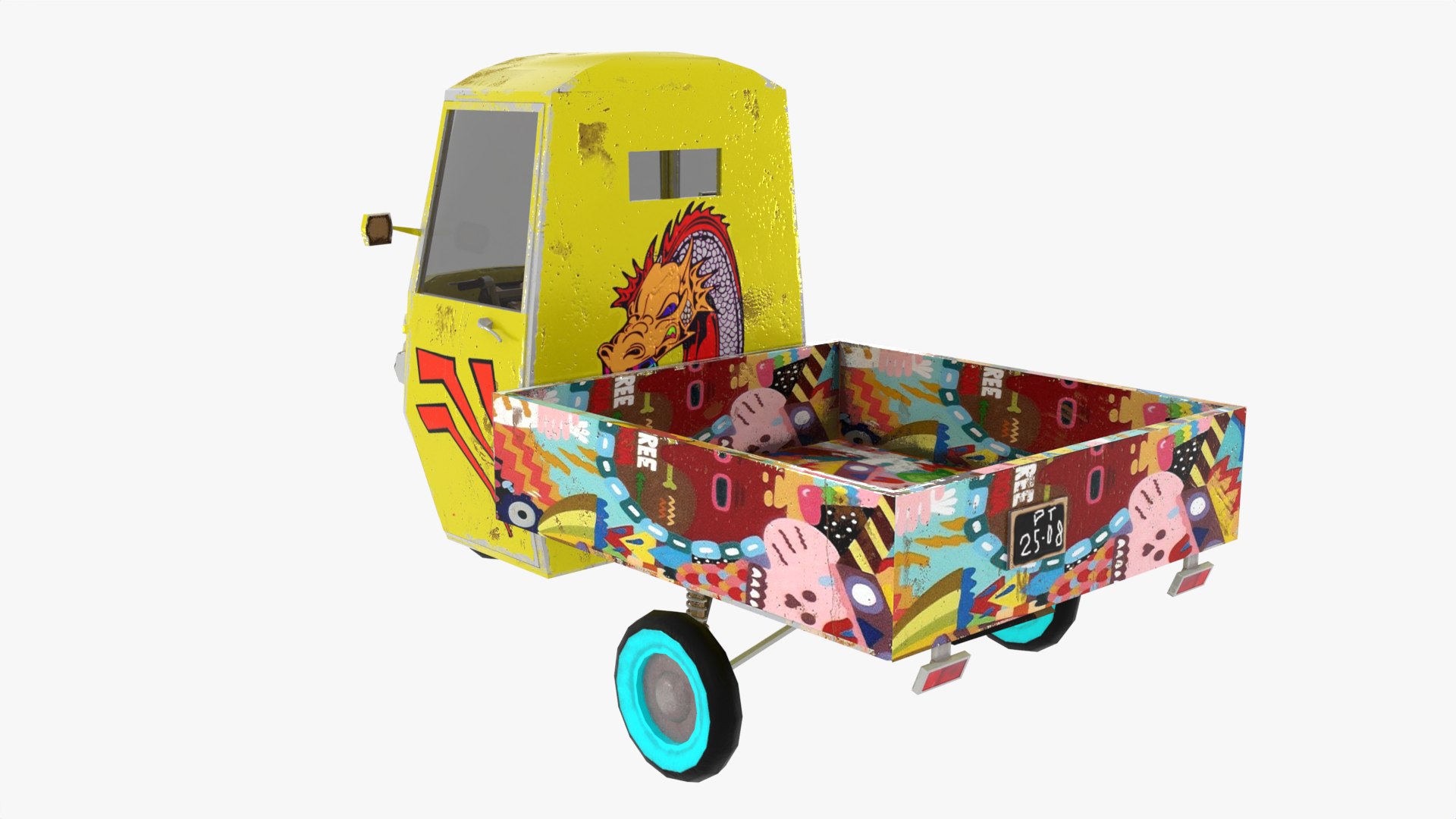 3D 3 Wheel Motorcycle Dragon Model - TurboSquid 1846494