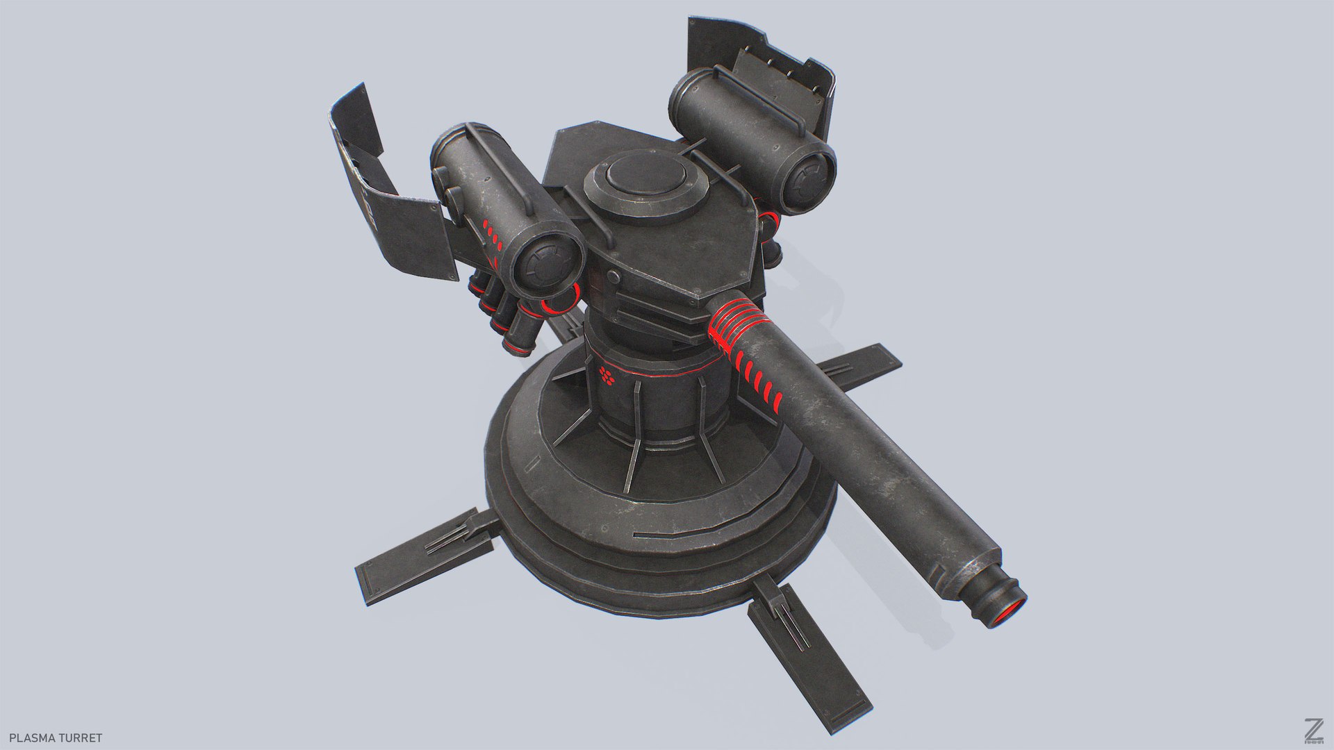 3D Plasma Turret - TurboSquid 2437647