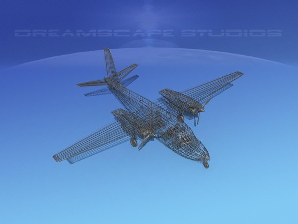 3d model of cockpit rockwell aero commander