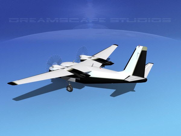 3d model of cockpit rockwell aero commander