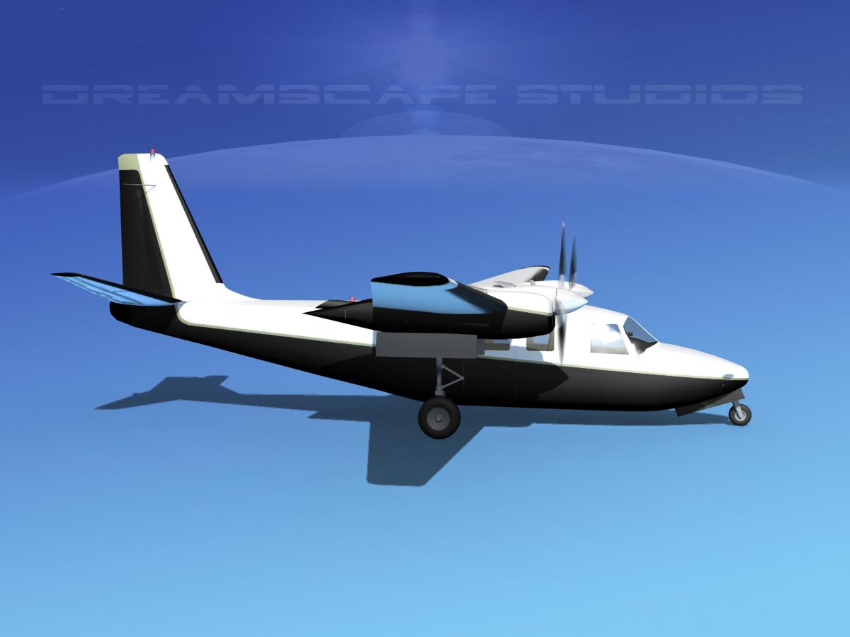 3d model of cockpit rockwell aero commander