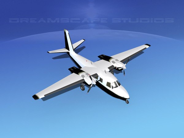 3d model of cockpit rockwell aero commander