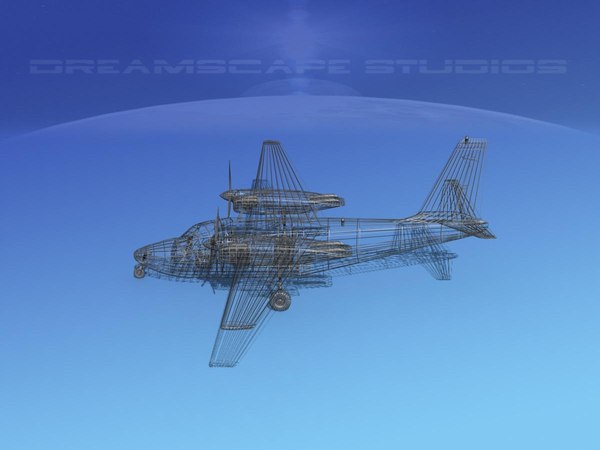 3d model of cockpit rockwell aero commander