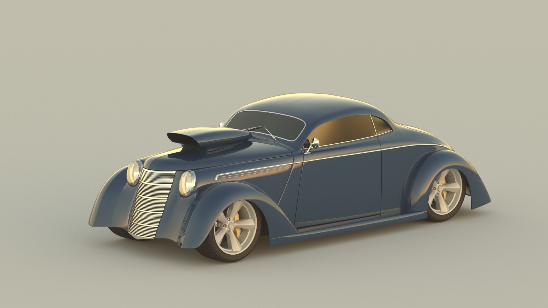 3D Hot Rod Classic Custom Car Model - TurboSquid 1874354