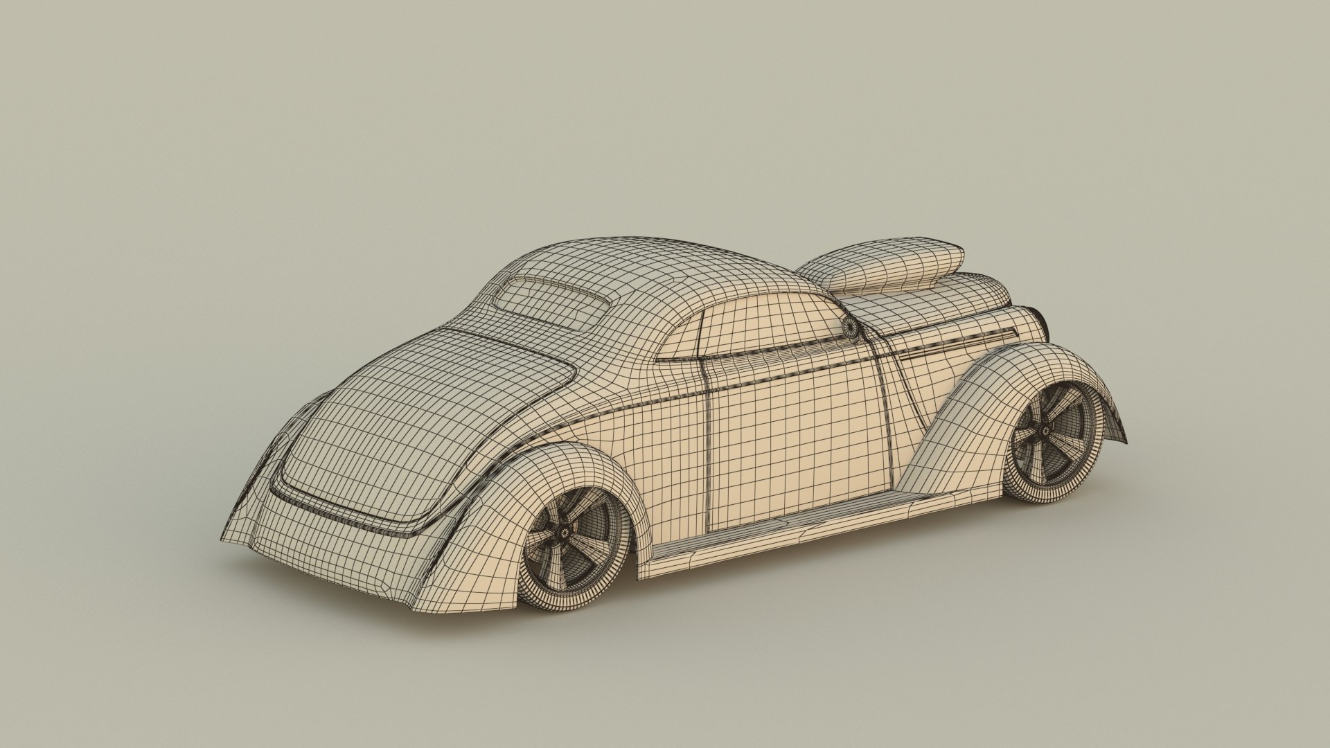 3D Hot Rod Classic Custom Car Model - TurboSquid 1874354