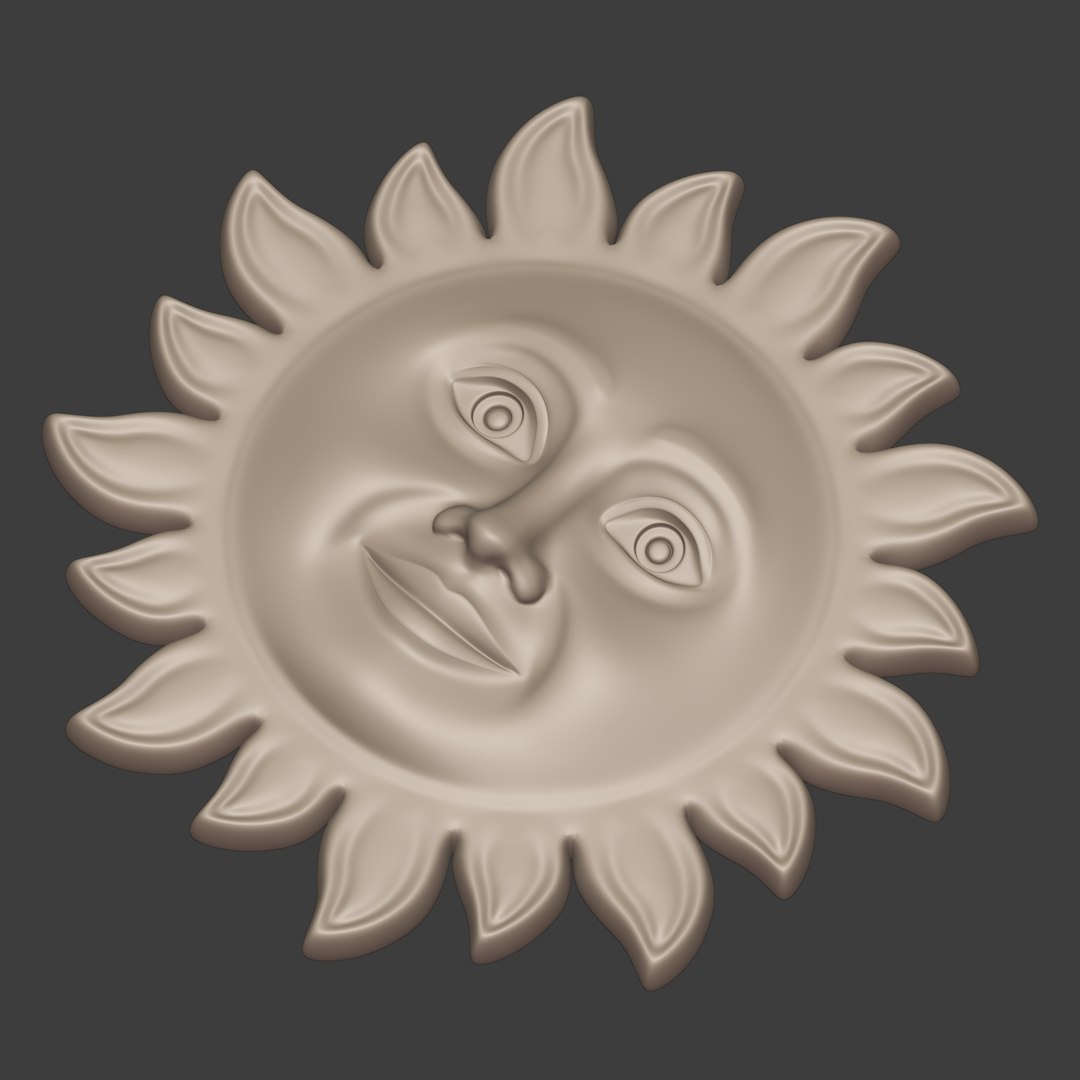 Sun Face 3D Model - TurboSquid 2223057