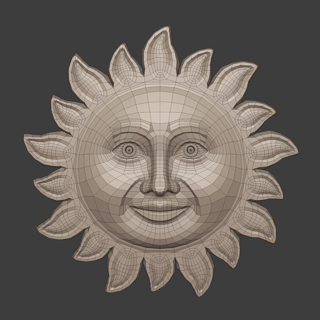 Sun Face 3D Model - TurboSquid 2223057