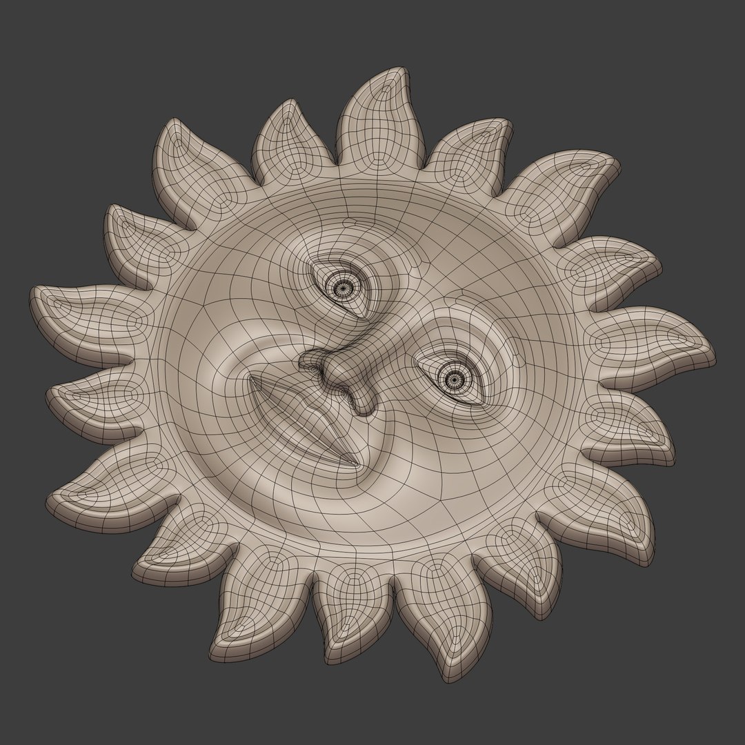 Sun Face 3D Model - TurboSquid 2223057