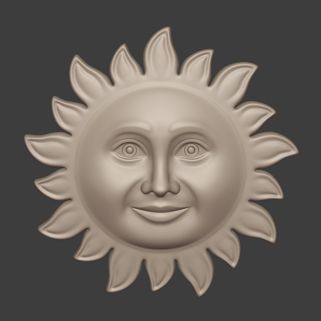 Sun Face 3D Model - TurboSquid 2223057