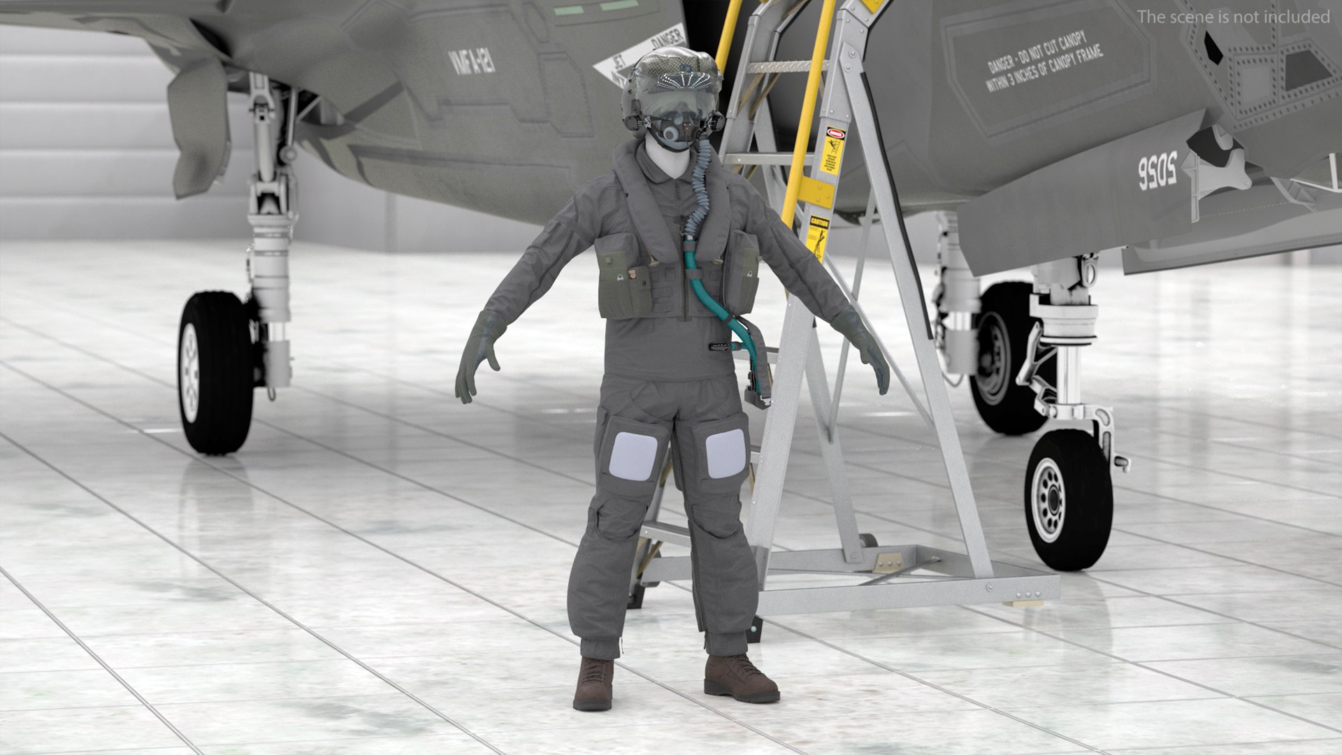 3D F-35 Pilot Suit And Helmet - TurboSquid 2378877