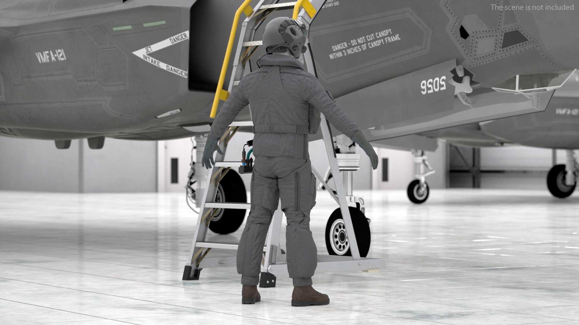 3D F-35 Pilot Suit And Helmet - TurboSquid 2378877