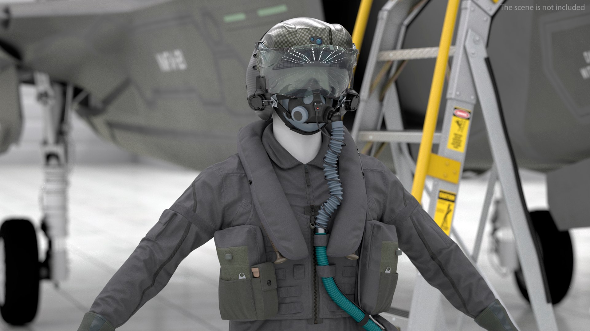 3D F-35 Pilot Suit And Helmet - TurboSquid 2378877