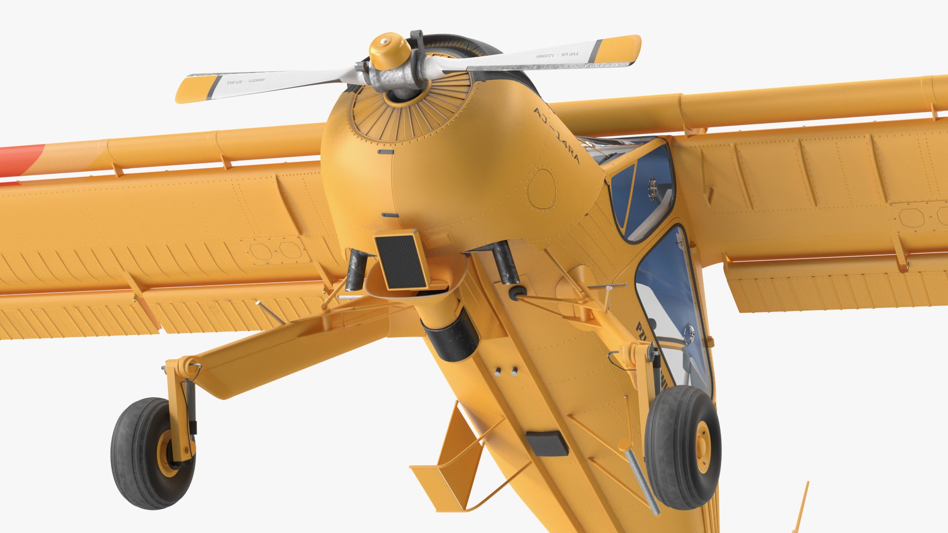 3D Aircraft PZL 104 Wilga Yellow Rigged Model - TurboSquid 2195791