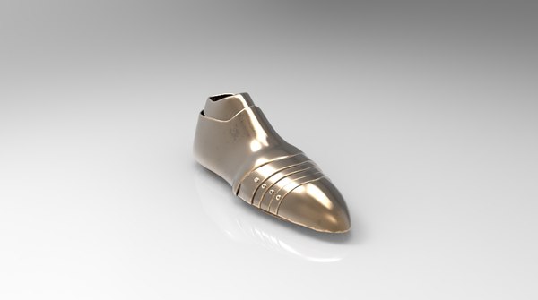 3d boots medieval gold