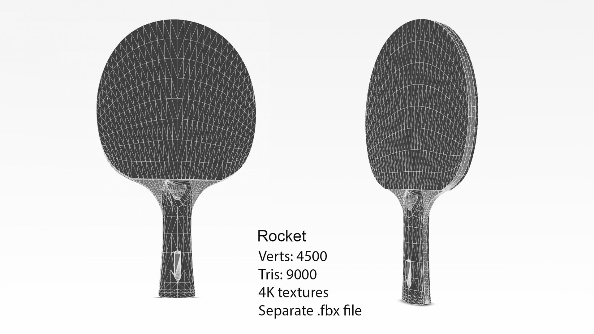 3D Table Tennis Racket Set - TurboSquid 2092137