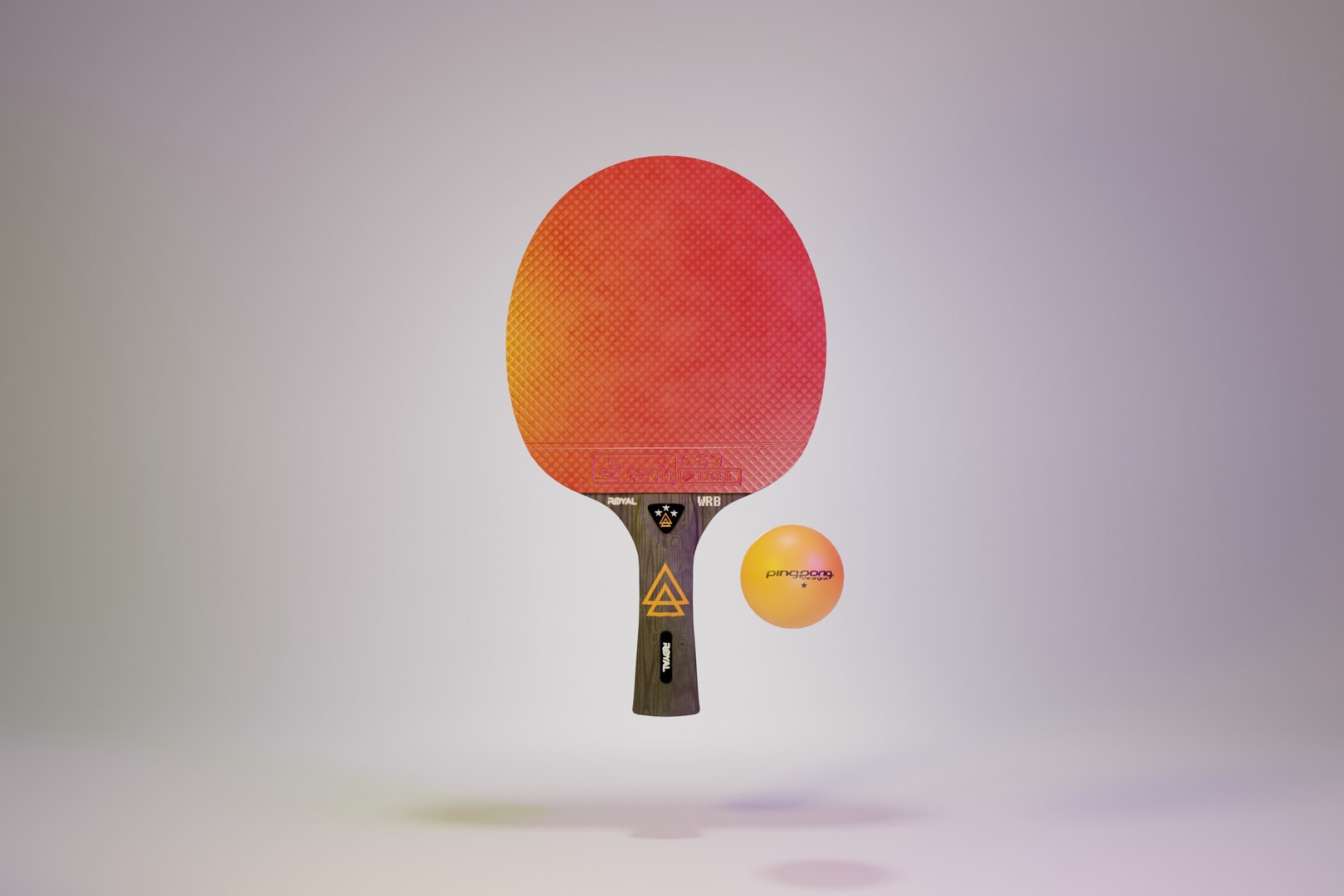 3D Table Tennis Racket Set - TurboSquid 2092137