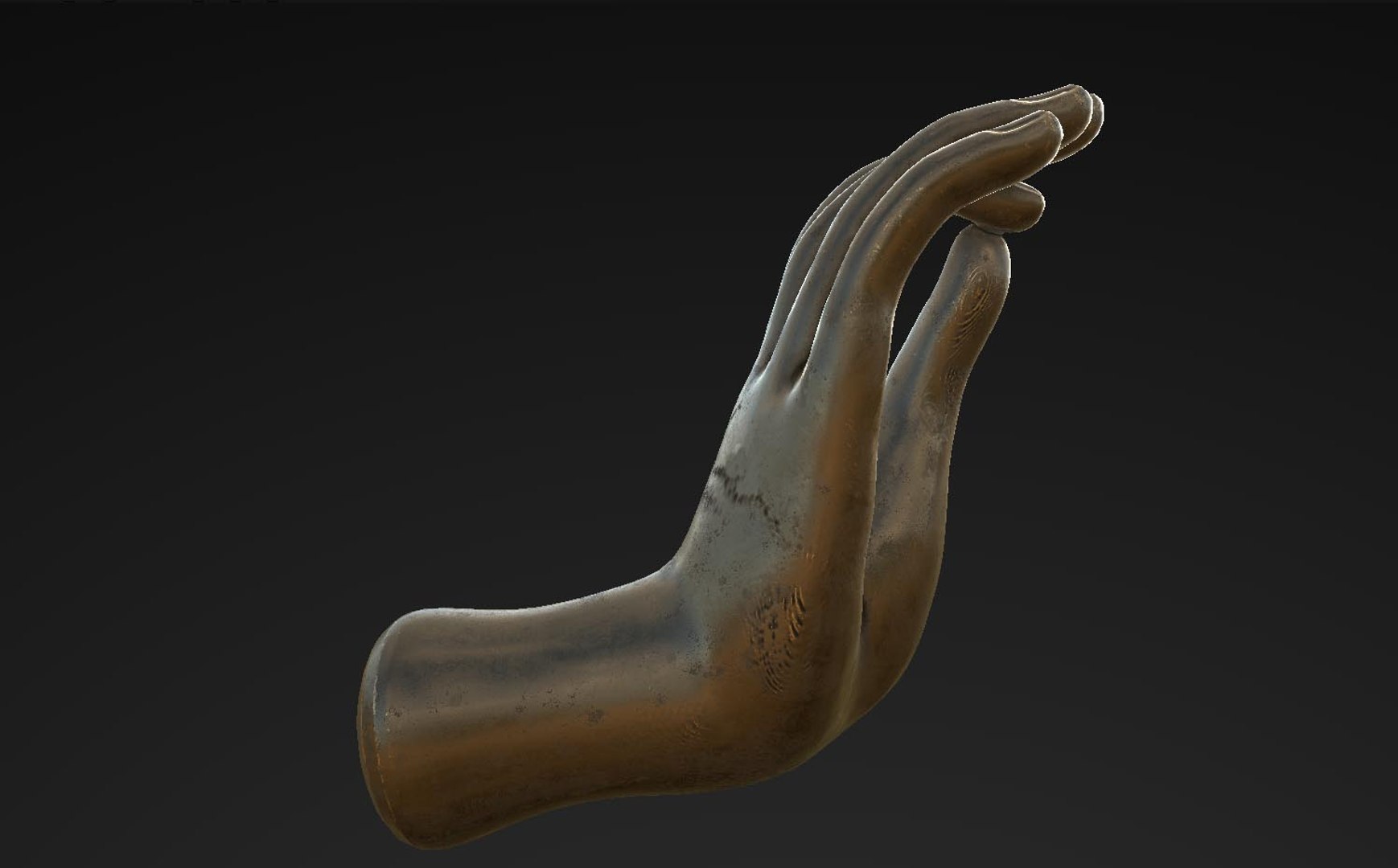 Free Obj Model Hand Buddha