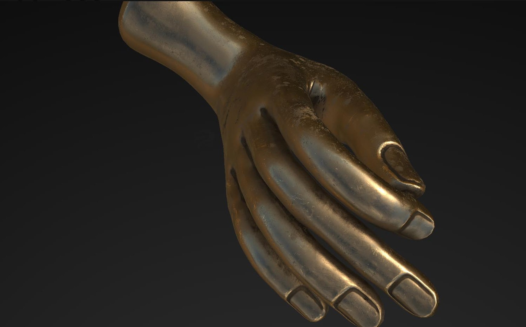 Free Obj Model Hand Buddha