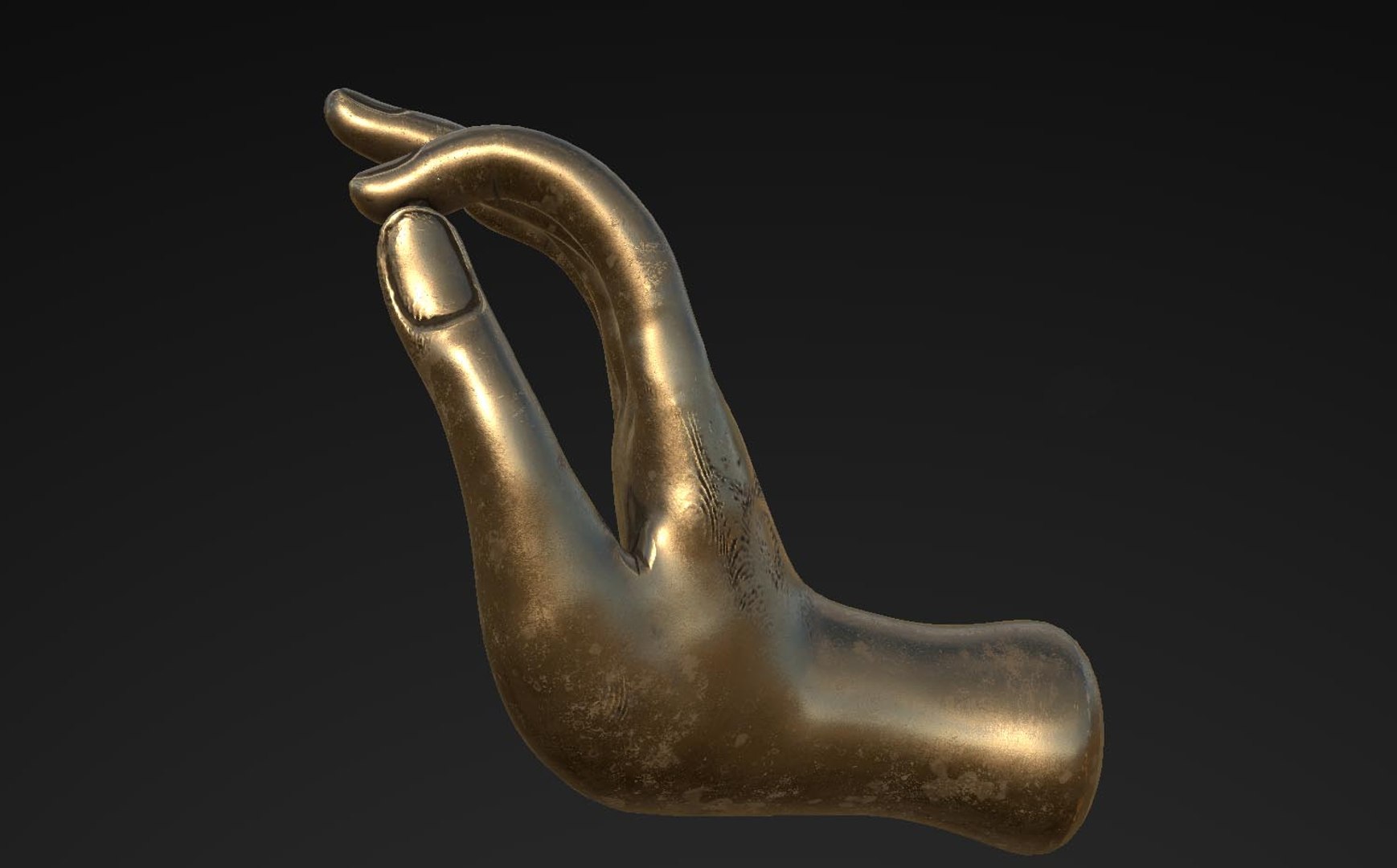 Free Obj Model Hand Buddha