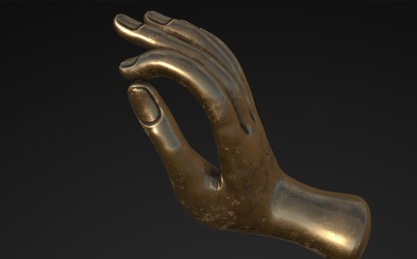 Free Obj Model Hand Buddha