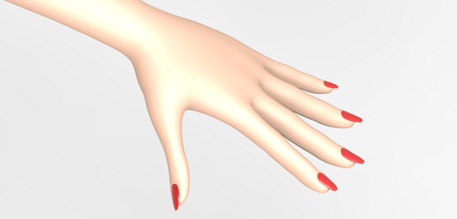 3d girl hand