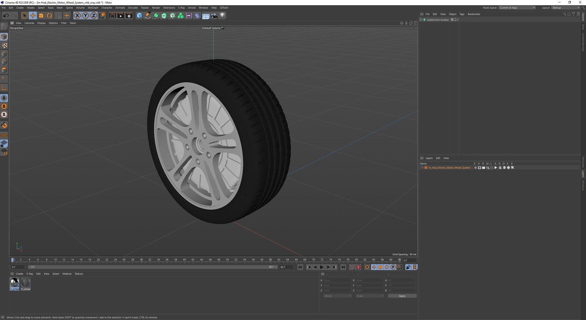 In-Hub Electric Motor Wheel System 3D Model - TurboSquid 2396088