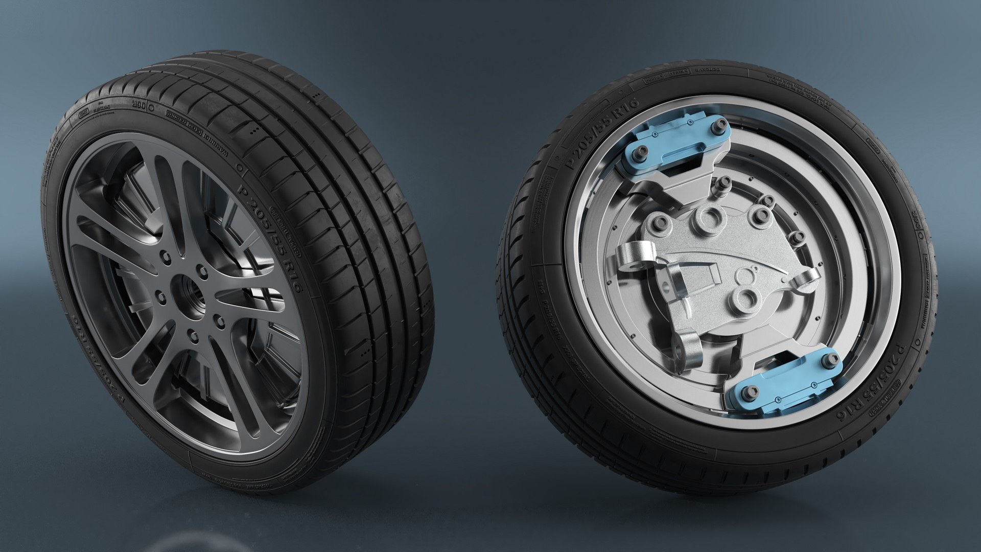 In-Hub Electric Motor Wheel System 3D Model - TurboSquid 2396088