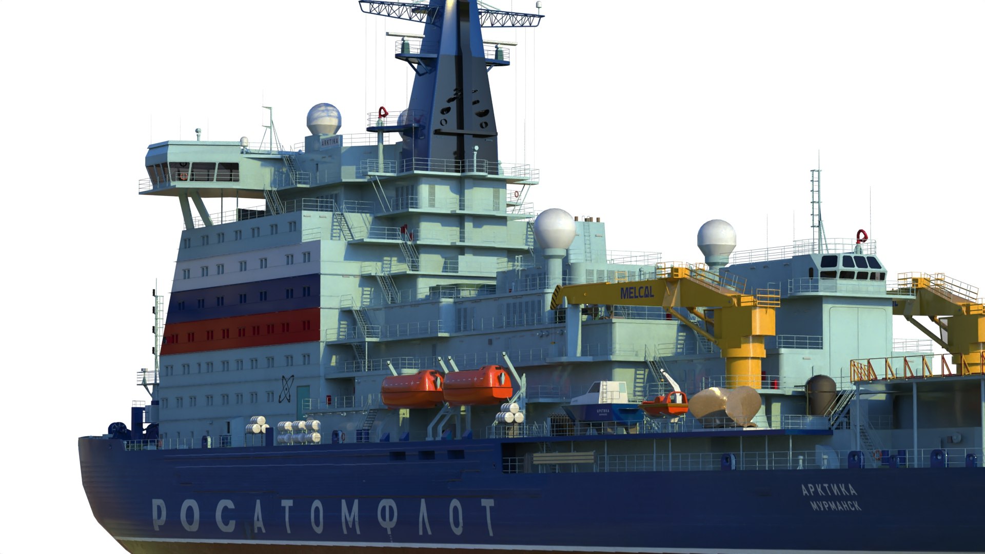 Arktika Project 22220 Icebreaker 3D Model - TurboSquid 2186382