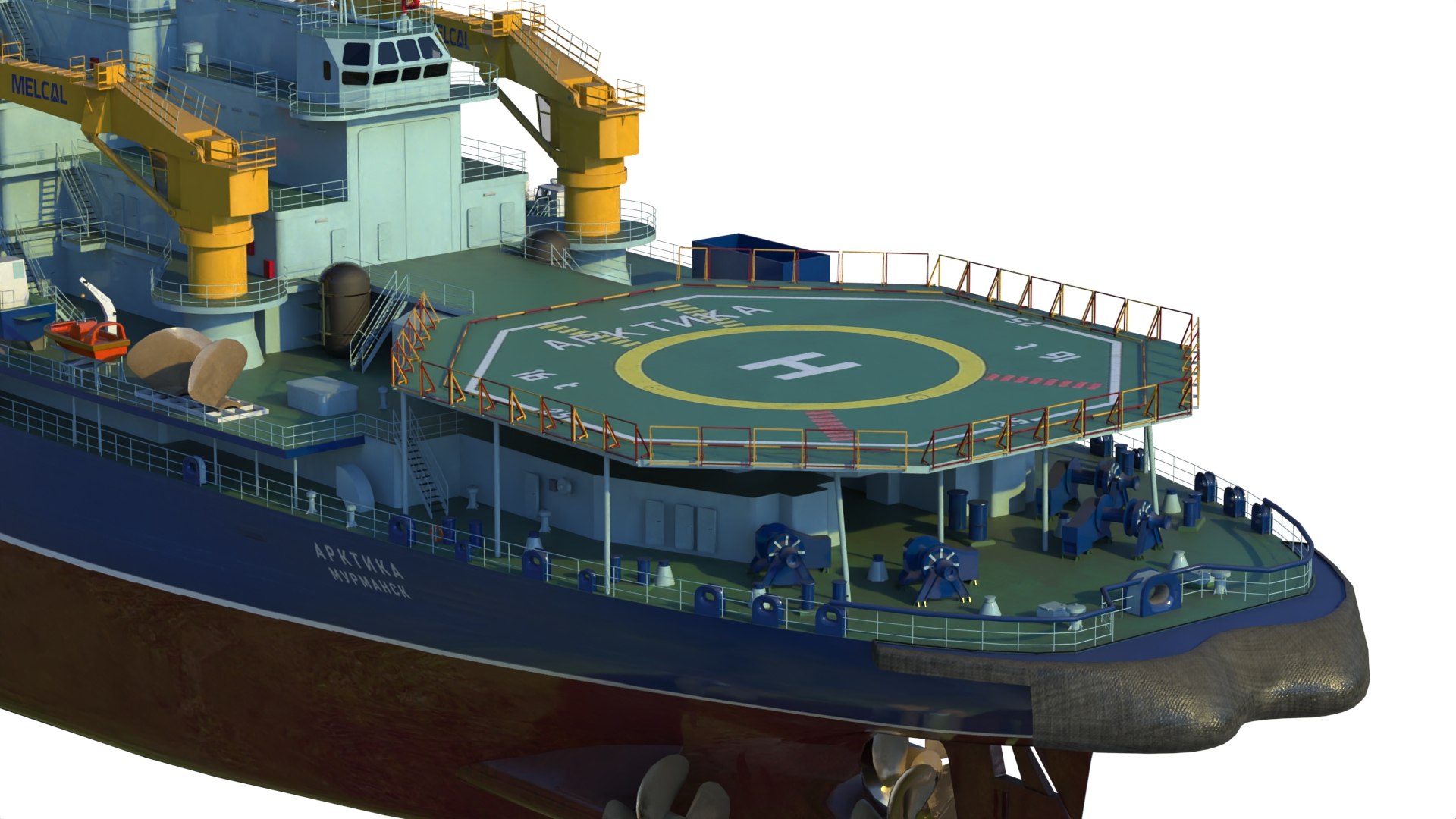 Arktika Project 22220 Icebreaker 3D Model - TurboSquid 2186382