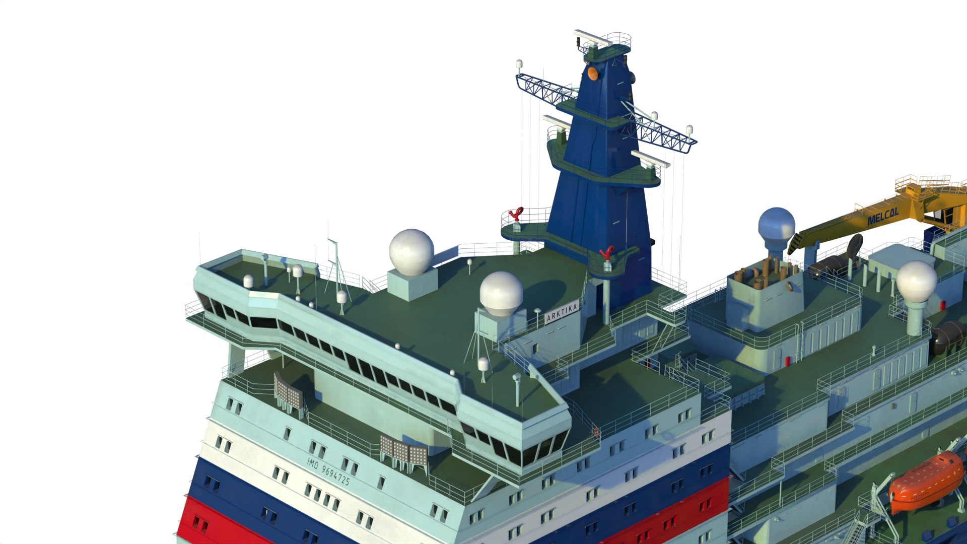 Arktika Project 22220 Icebreaker 3D Model - TurboSquid 2186382