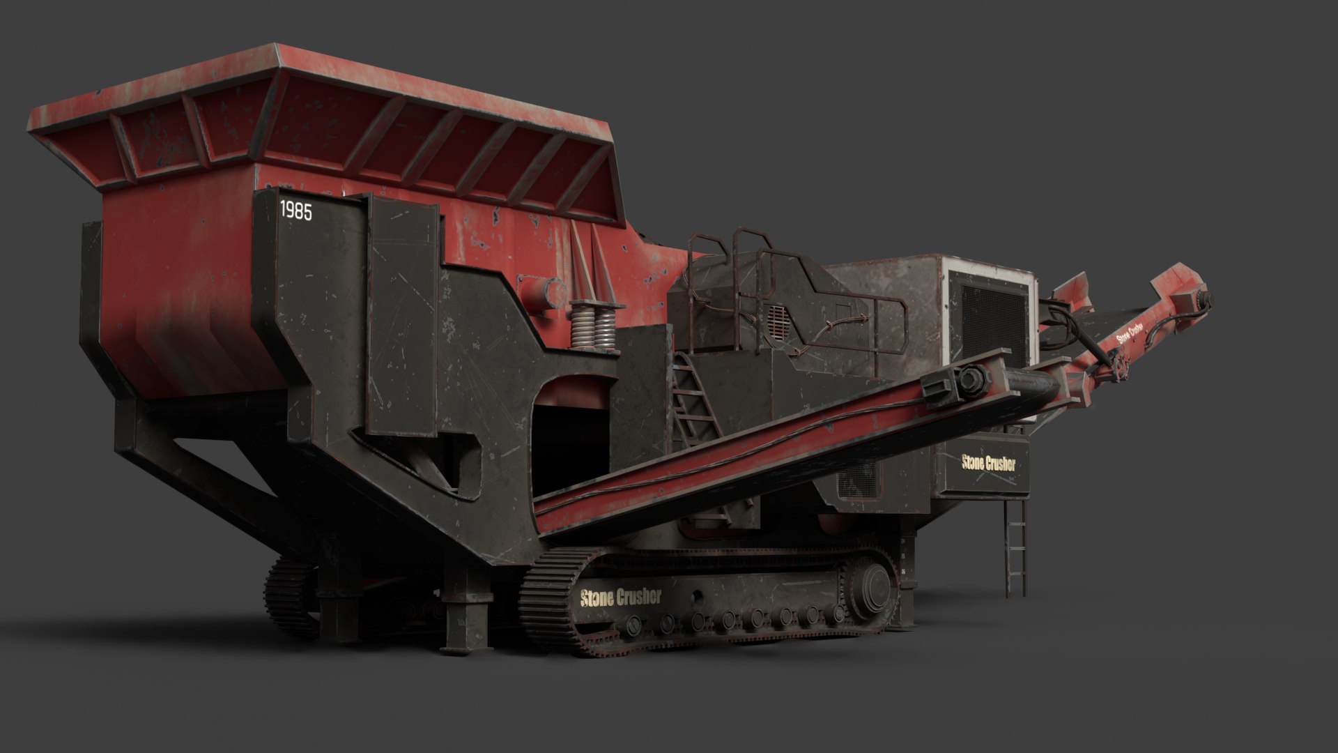 3D Stone Crusher Machine model - TurboSquid 2151002