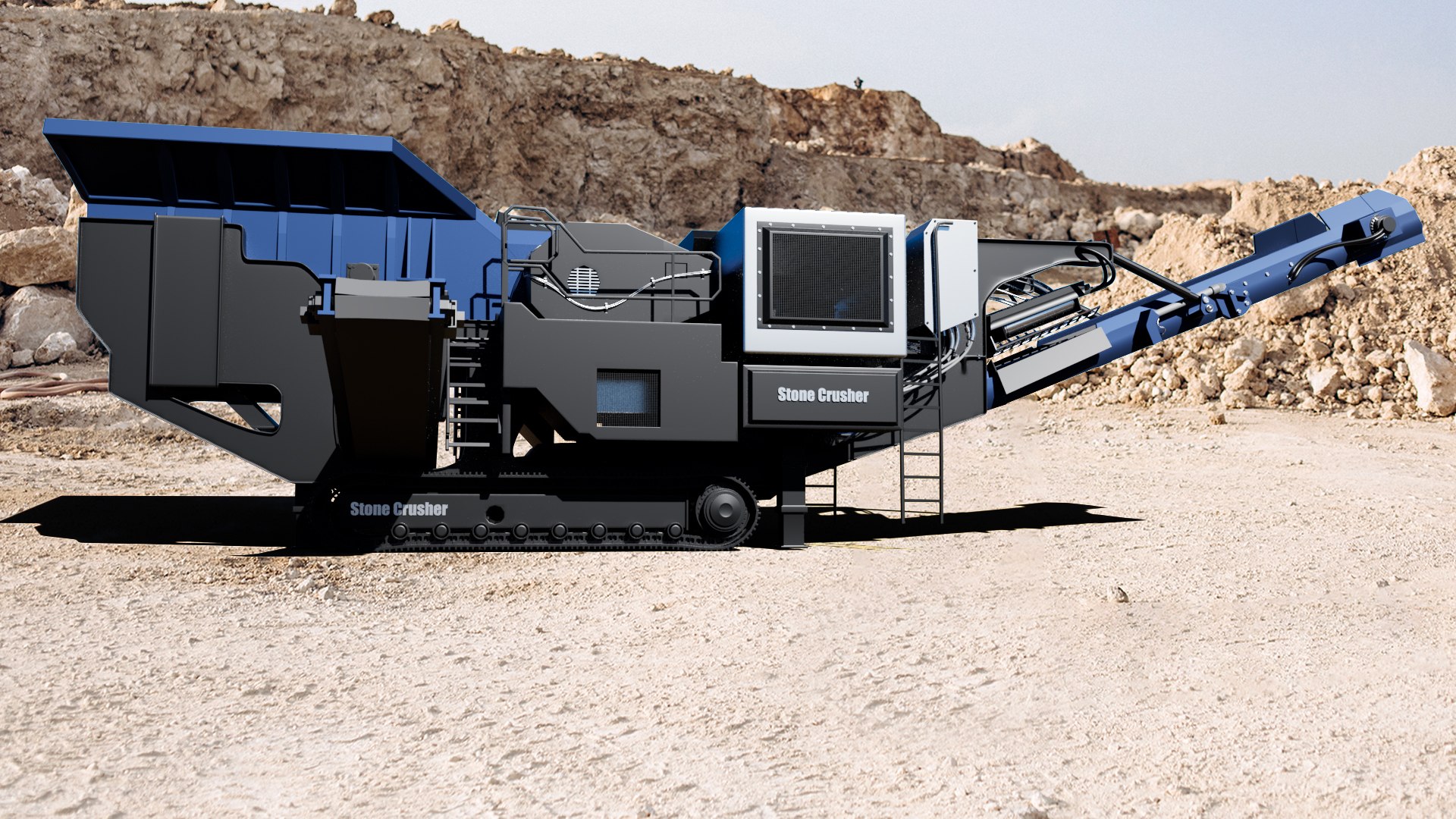 3D Stone Crusher Machine model - TurboSquid 2151002