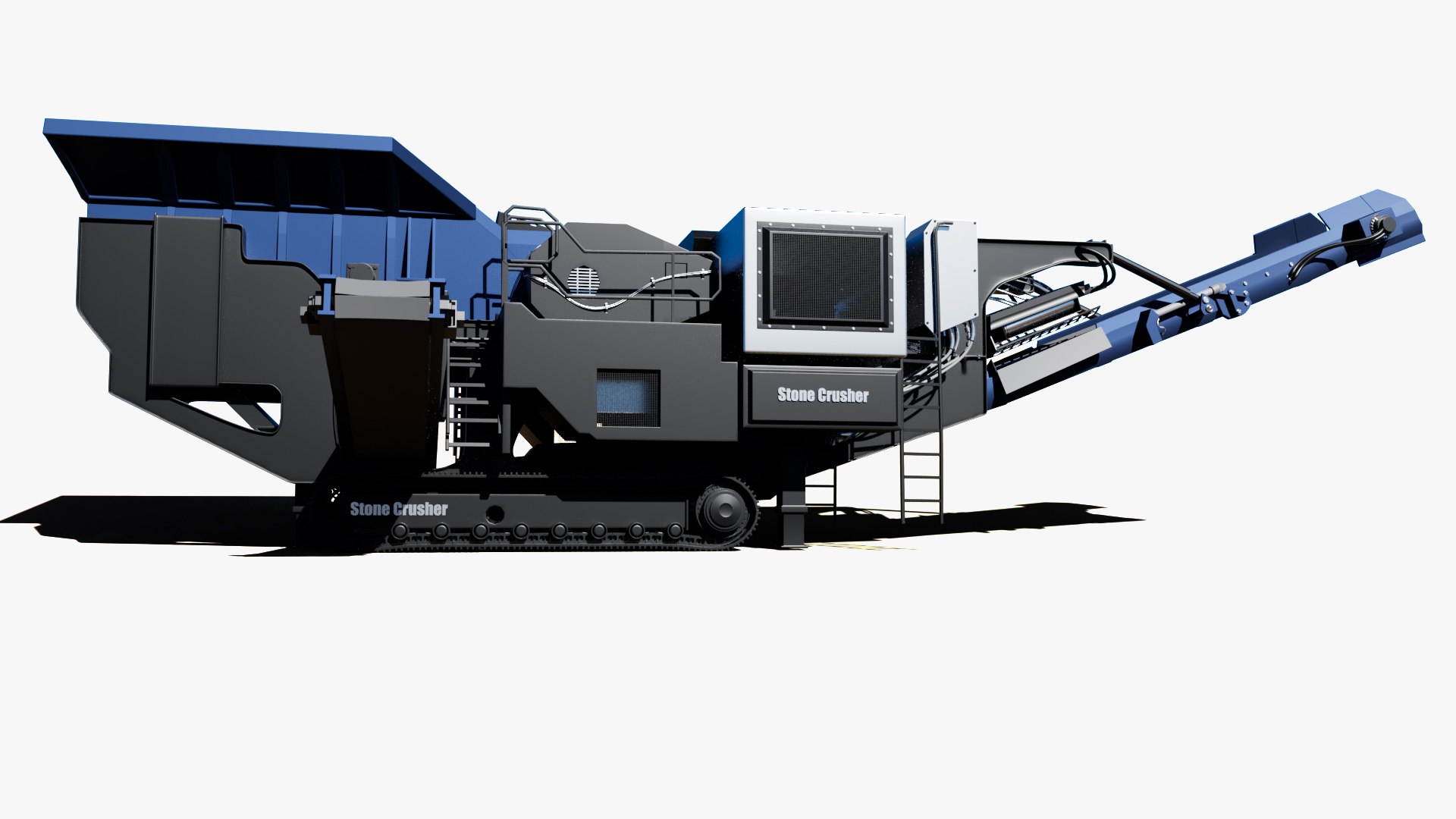 3D Stone Crusher Machine model - TurboSquid 2151002