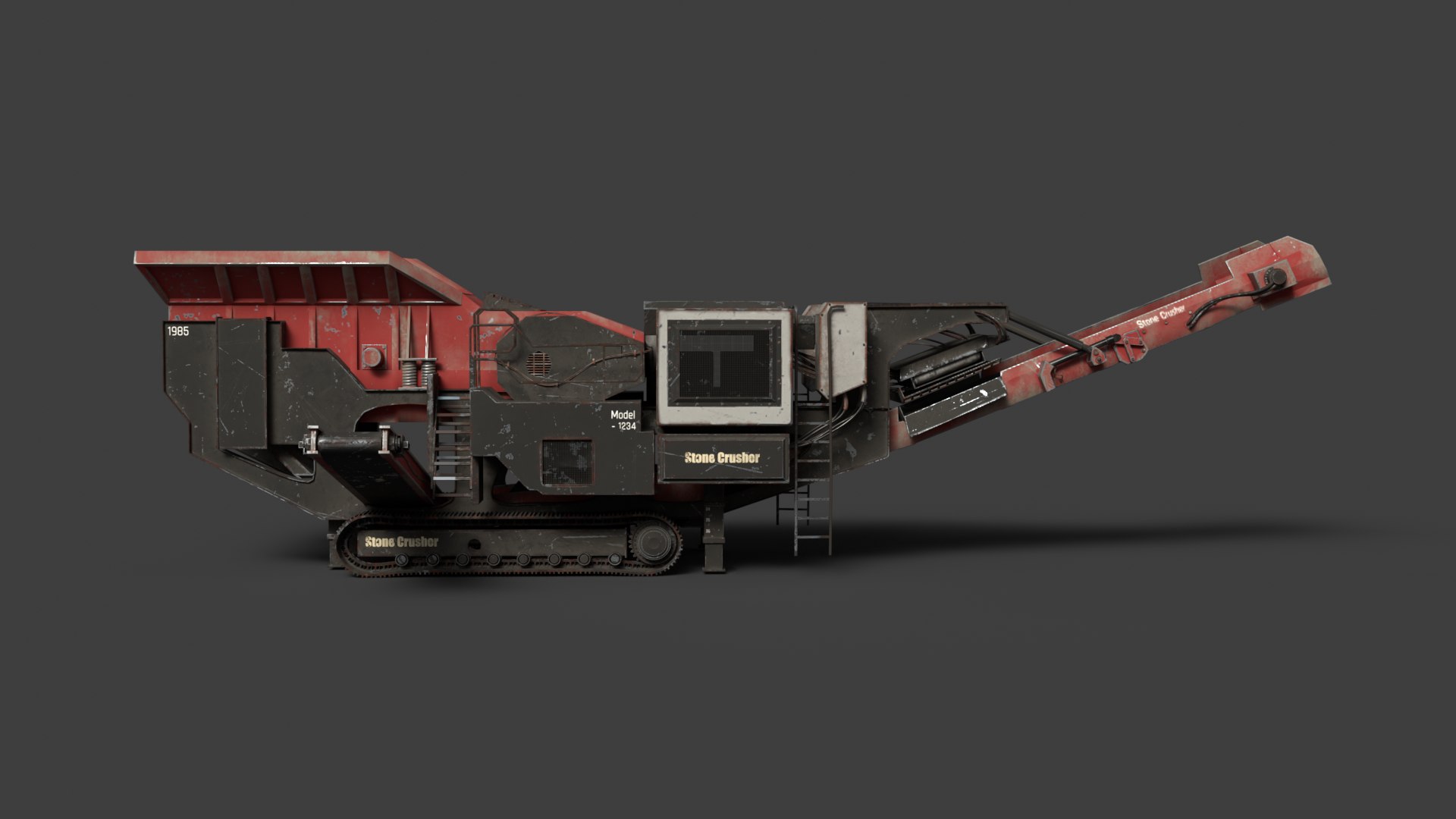 3D Stone Crusher Machine model - TurboSquid 2151002