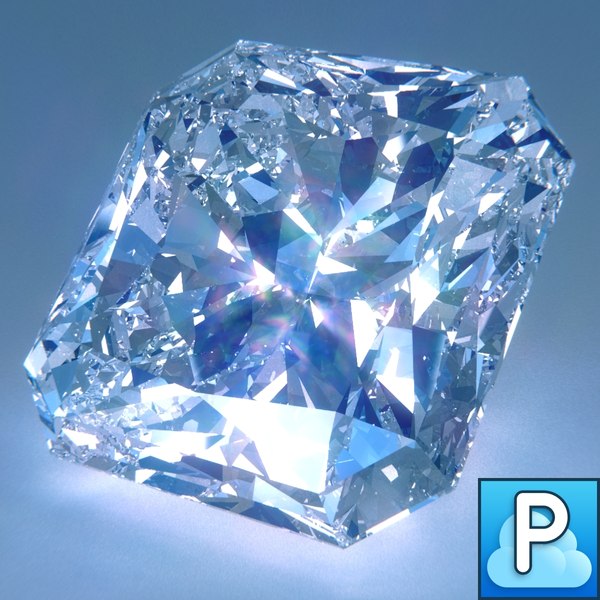 diamond trillion cut 3d obj