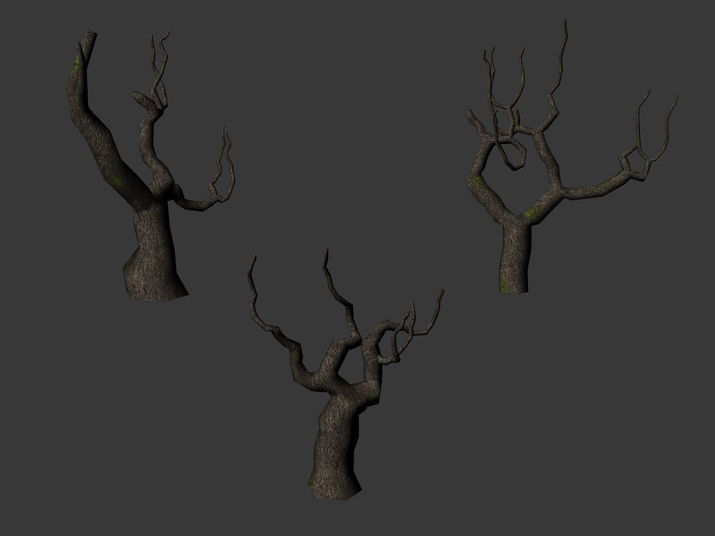 3 trees 3d model